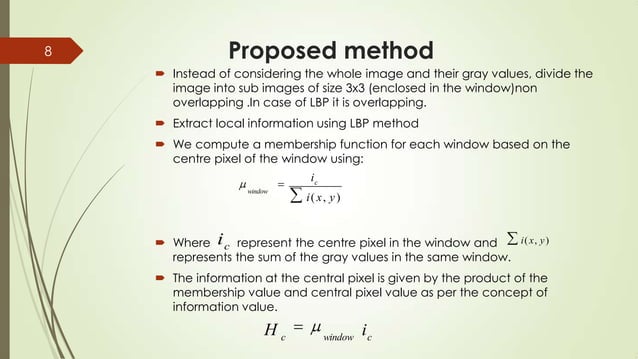 fuzzy LBP for face recognition ppt | PPT