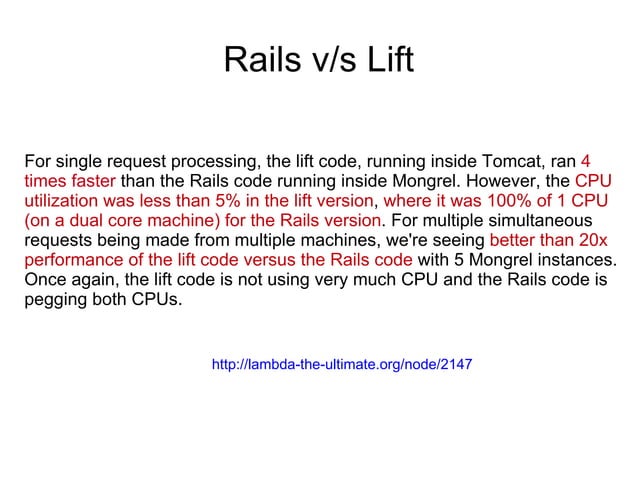 Overview of The Scala Based Lift Web Framework | PDF