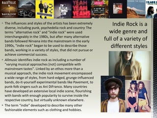 Indie electronic rock (indietronica) | PPTX