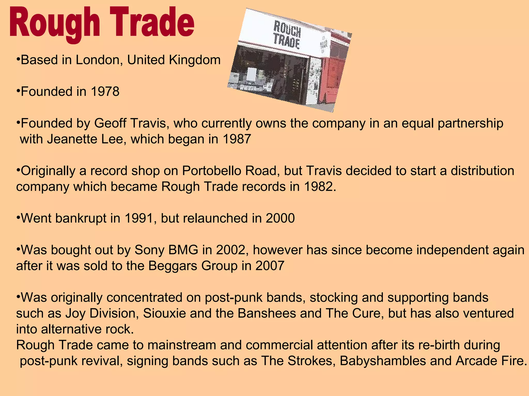 Rough Trade Records | PPT | Adult Contemporary Music | Music