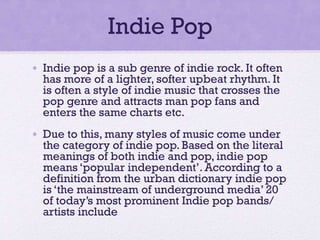 Indie pop | PPTX