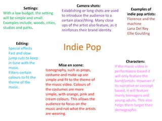Indie pop mindmap | PPT