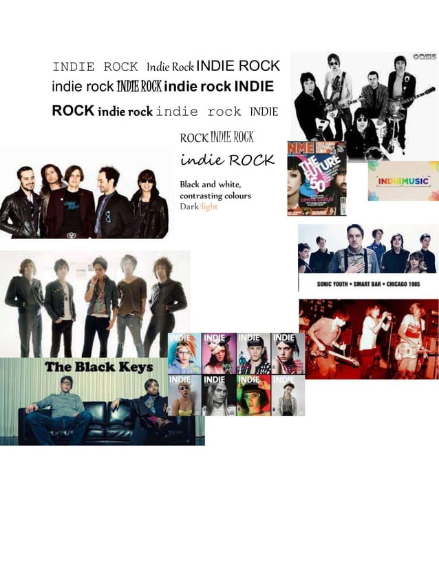 Indie Rock moodboard | DOCX