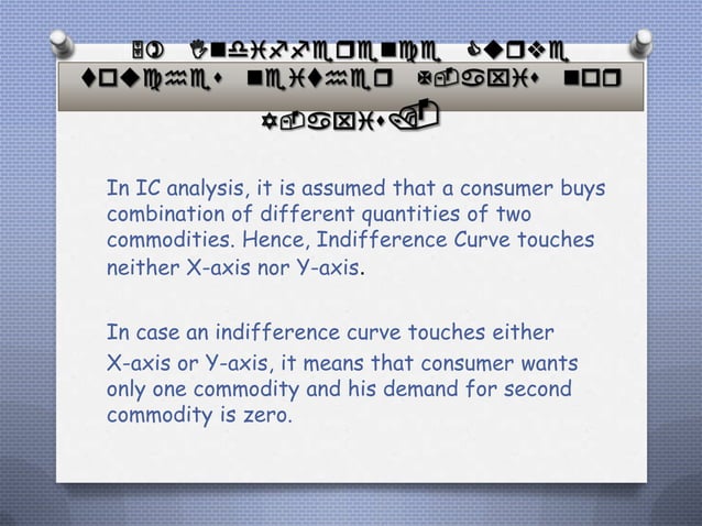 Indifference curve Analysis | PPTX