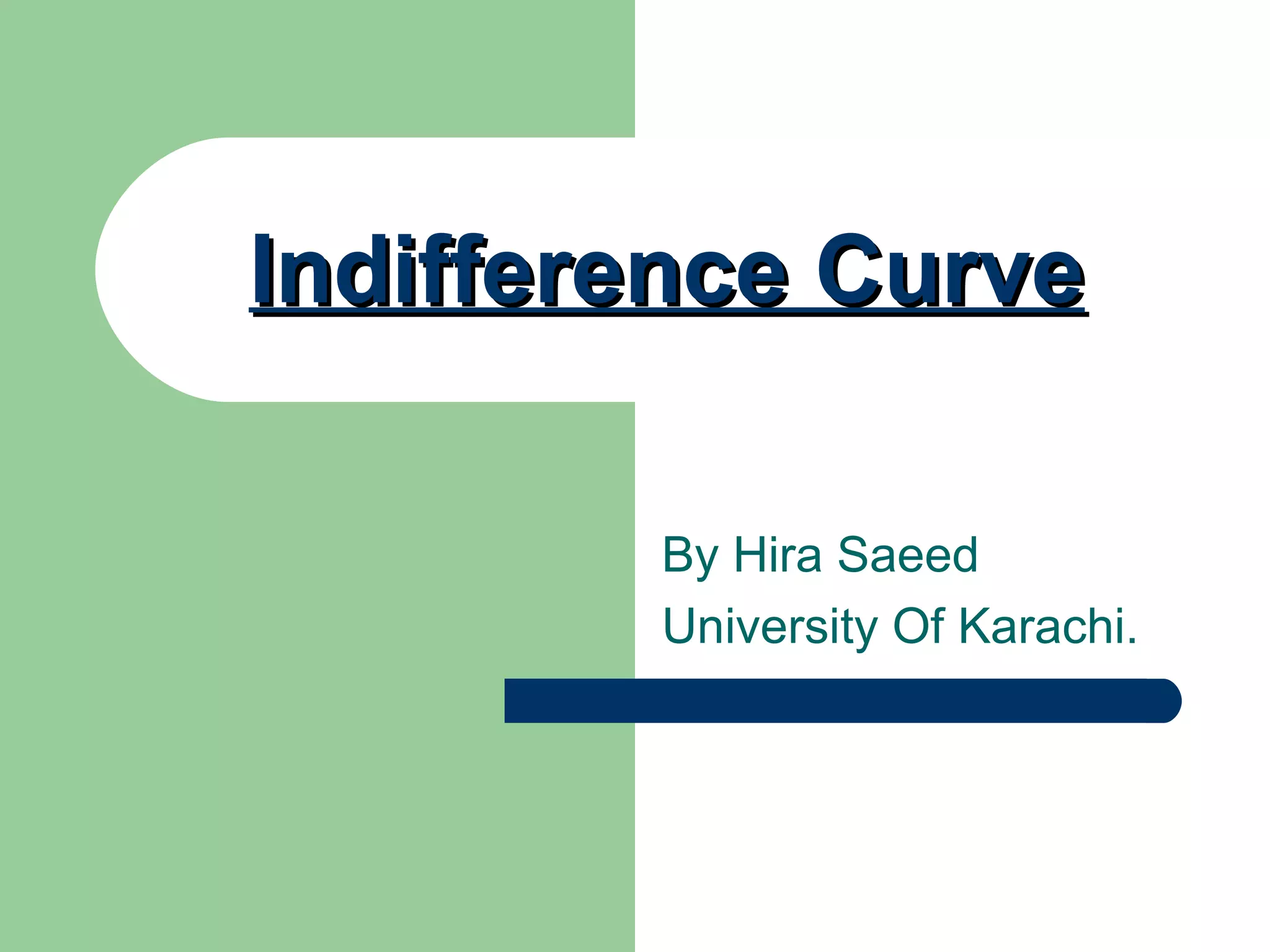 Indifference curve | PPT