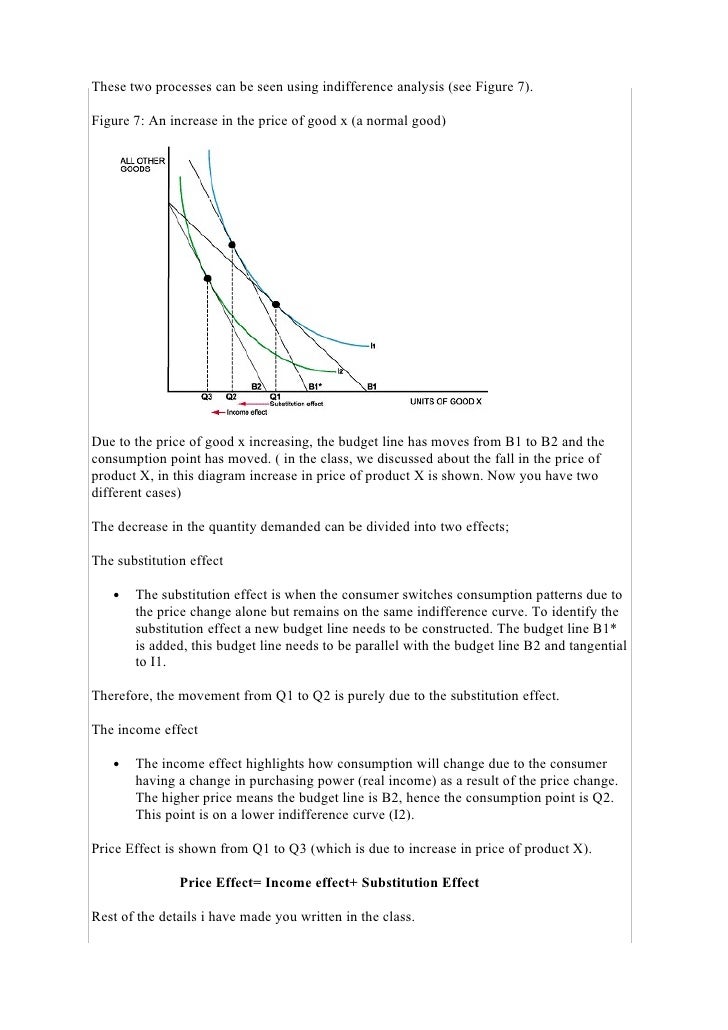 Indifference curve analysis
