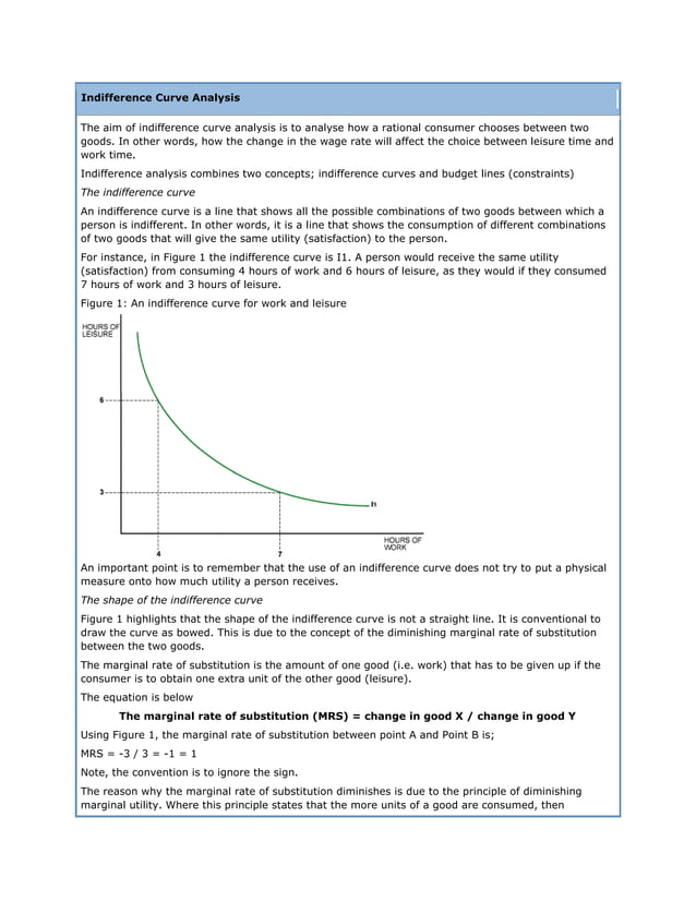 Indifference curve analysis | DOCX