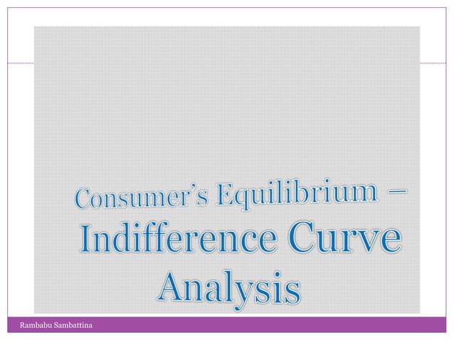 Indifference curve analysis | PDF