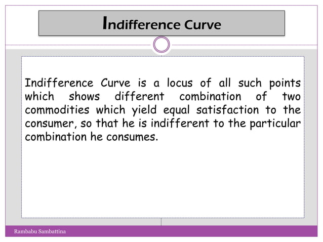 Indifference curve analysis | PDF
