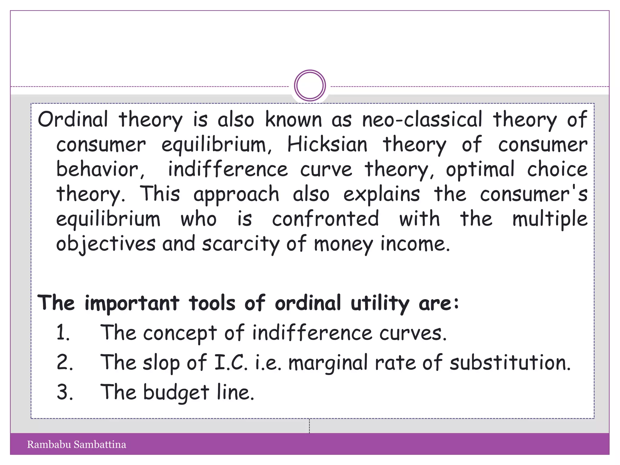 Indifference curve analysis | PDF