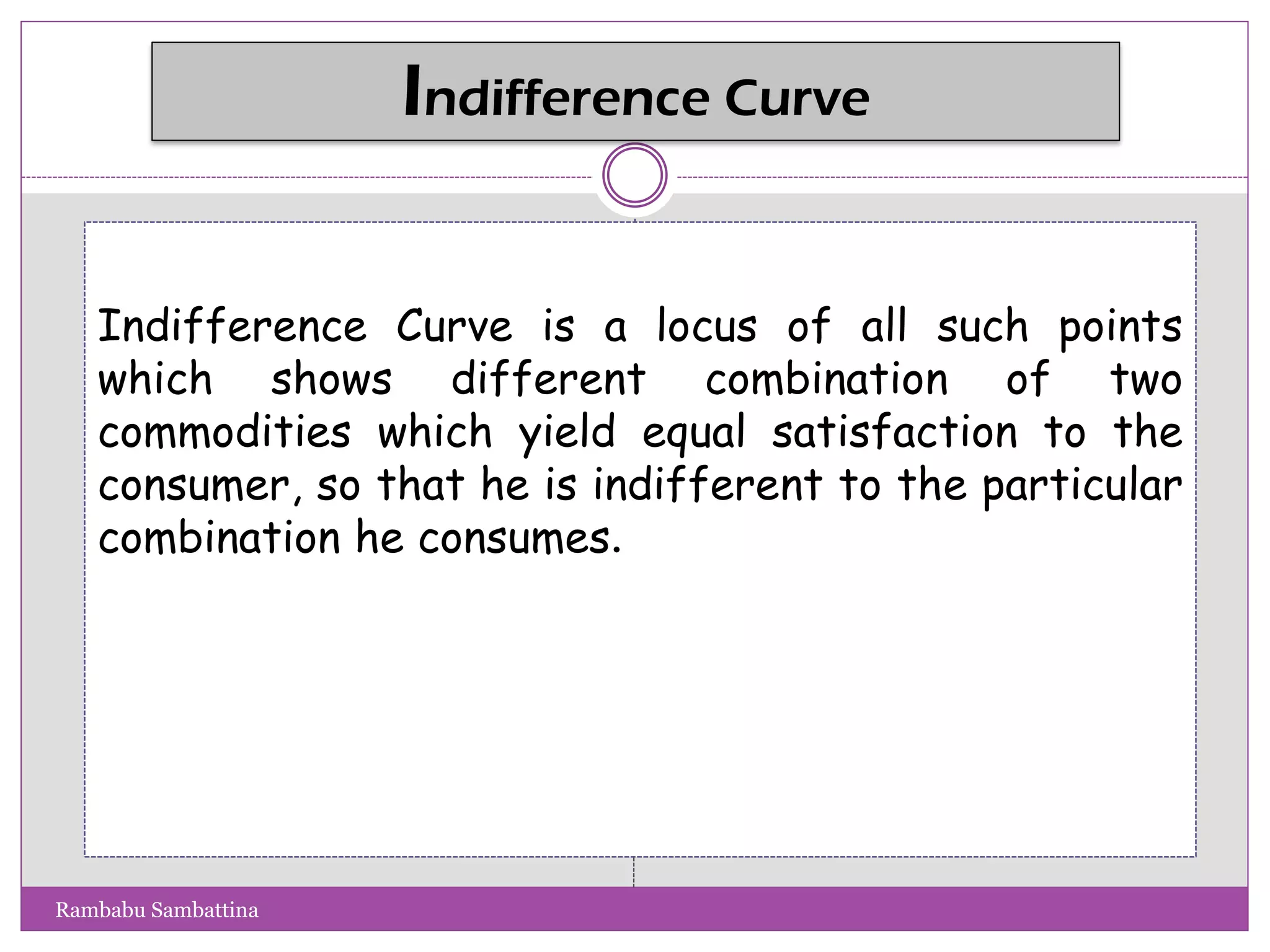 Indifference curve analysis | PDF