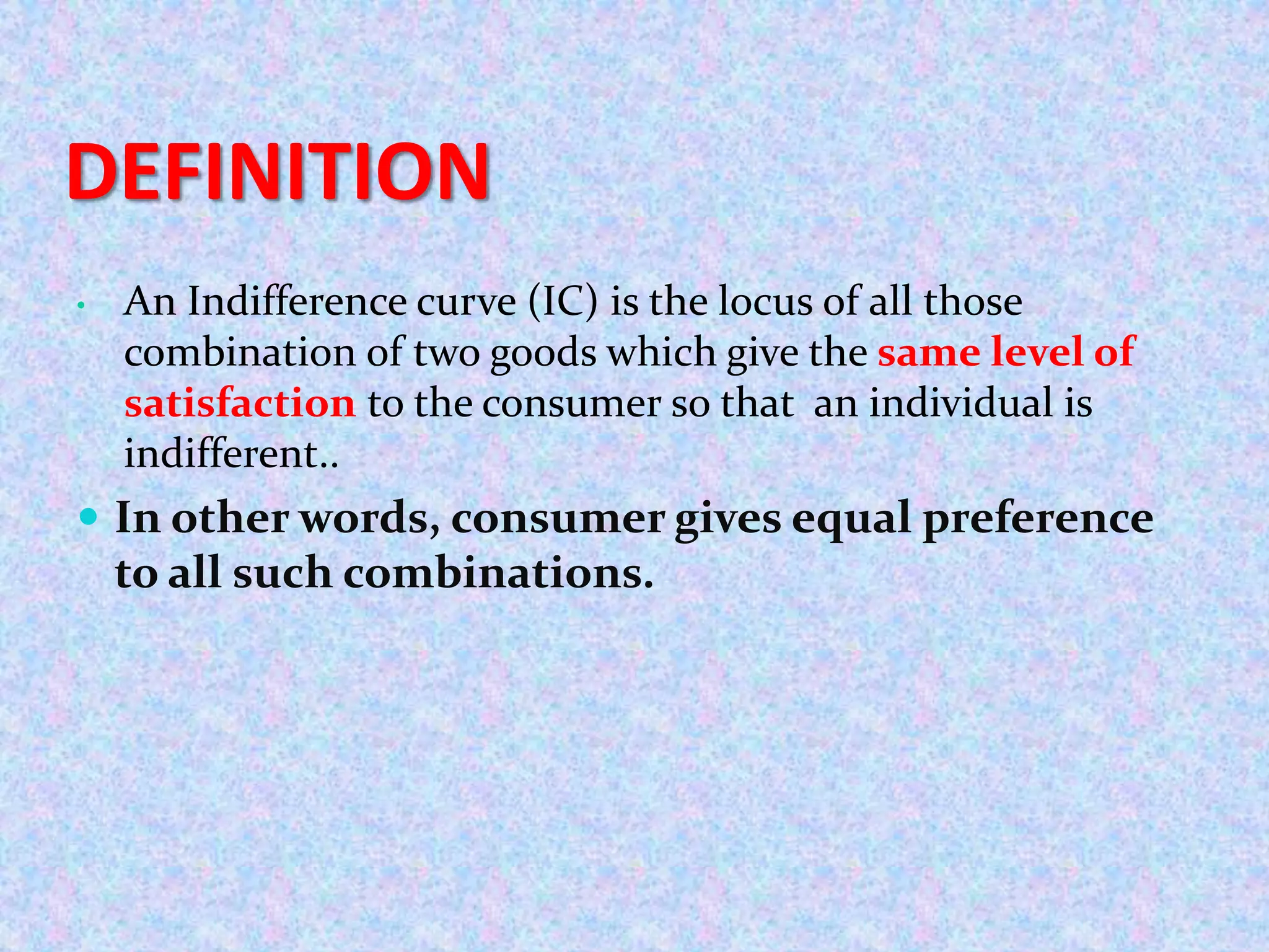 Indifference curve analysis | PPTX | Business and Finance