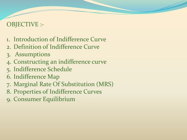 Indifference curve analysis | PPTX | Business and Finance