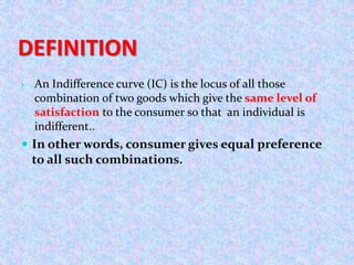 Indifference curve analysis | PPTX | Business and Finance