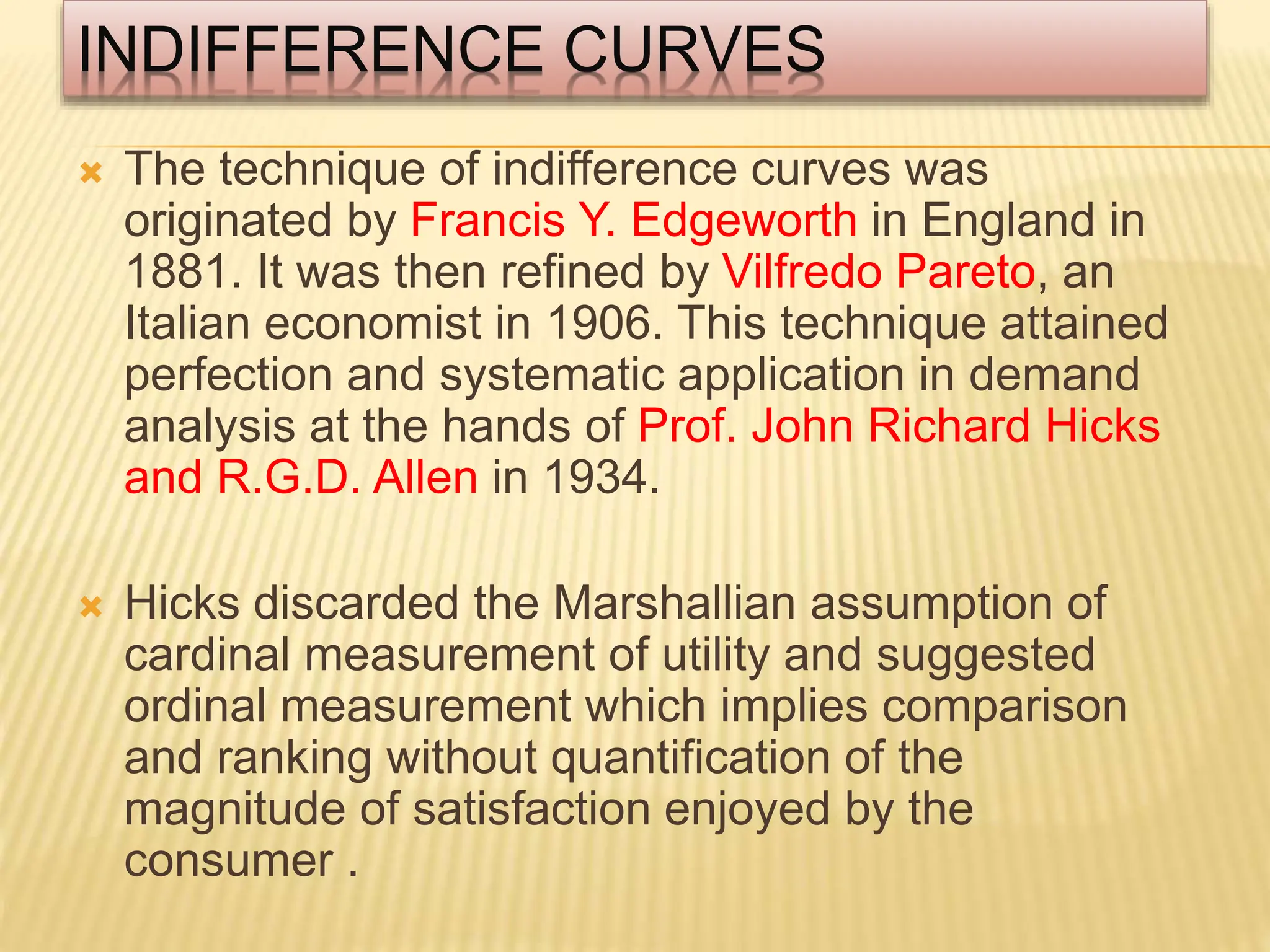 Indifference Curve Analysis Ordinal Approach Theory Pptx