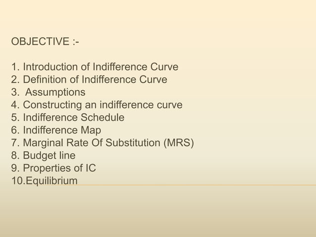 indifference curve analysis: ordinal approach theory.pptx