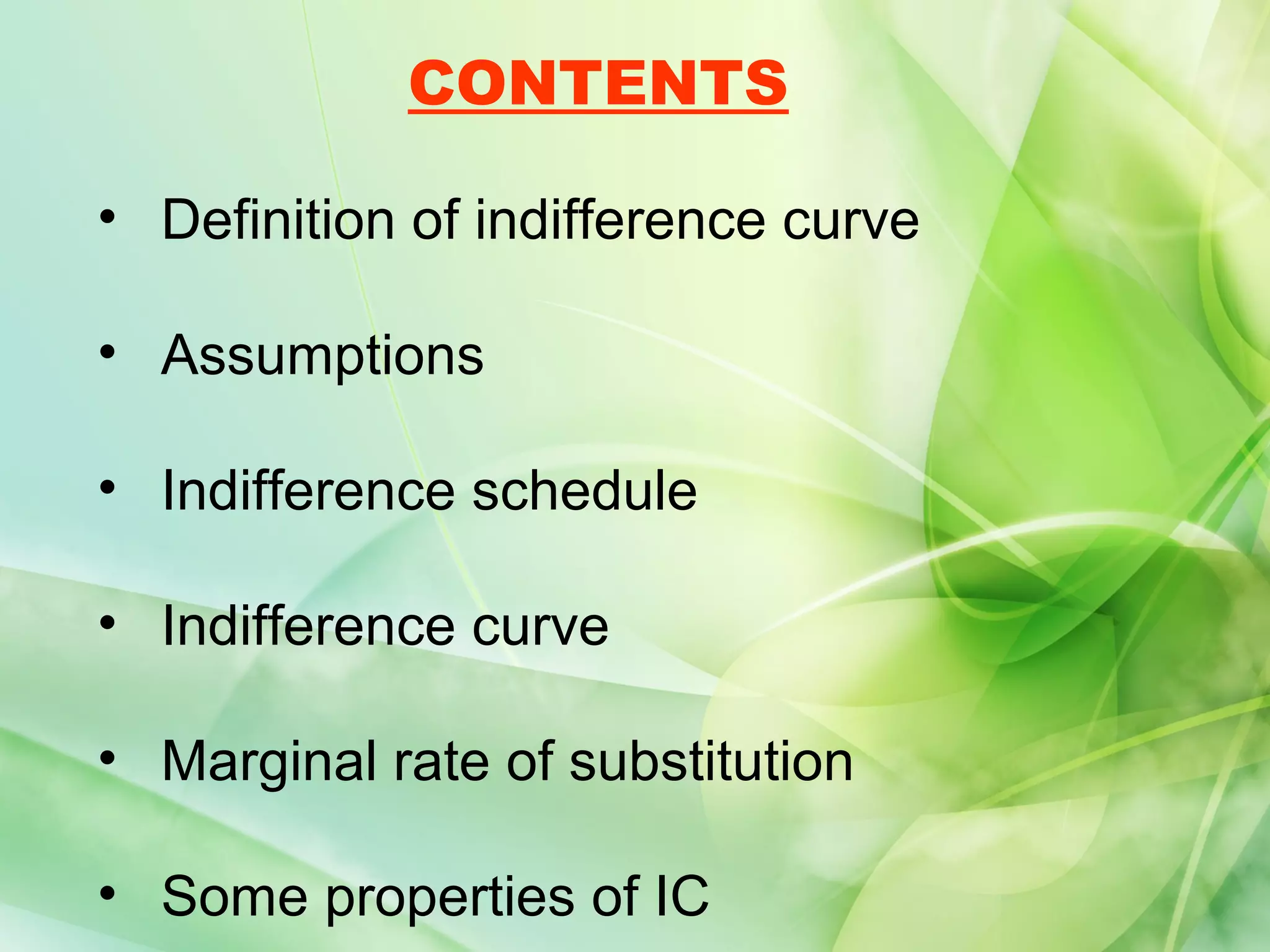 Indifference curve analysis ordinal utility approach | PPT