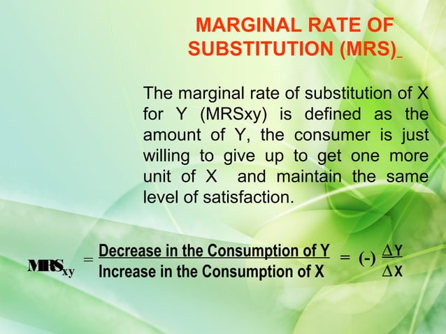 Indifference curve analysis ordinal utility approach | PPT