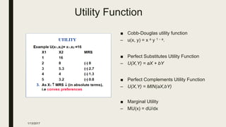 Indifference curve and utility analysis | PPTX