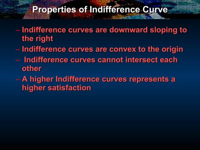 Indifference curves | PPT