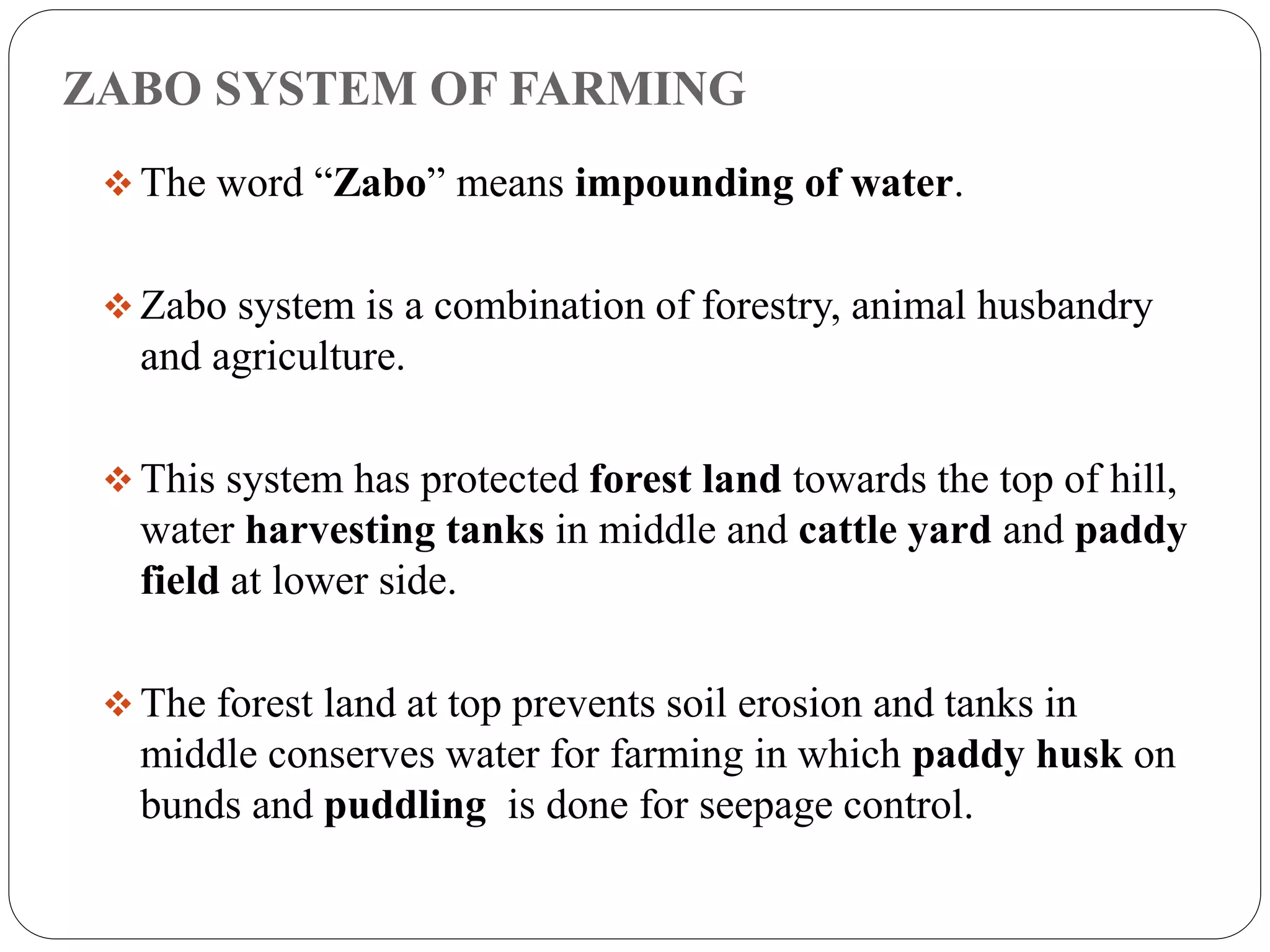 Indigenous soil & water conservation techniques | PPTX