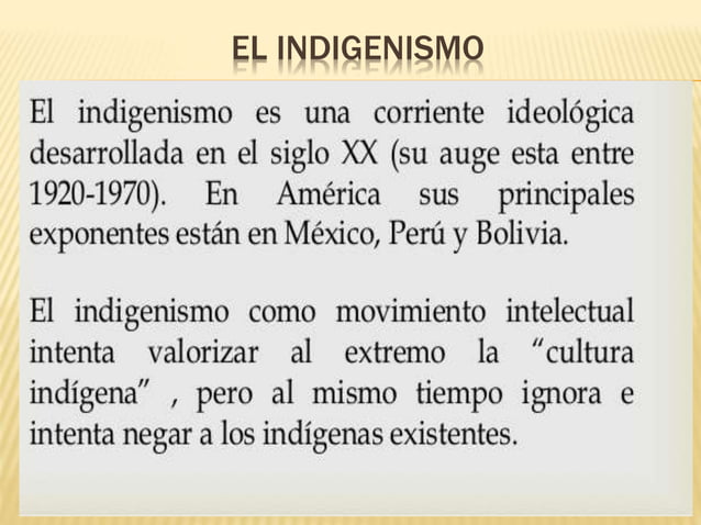 Indigenismo | PPT