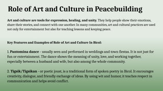 about indigenous peace practices in the philippines, art and culture in ...