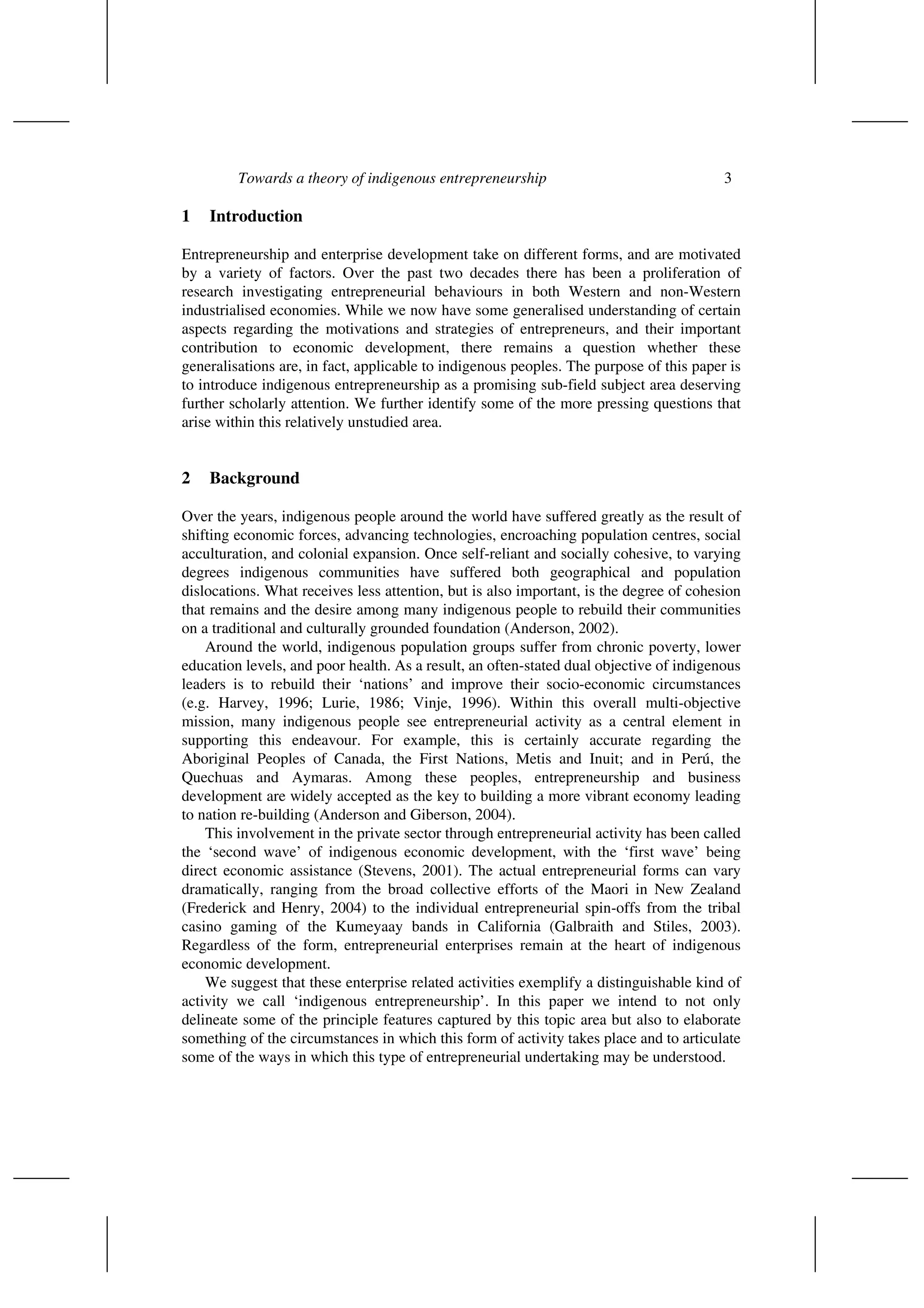 Indigenous entrepreneurship | PDF