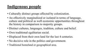 Indigenous group of people and social justice | PPTX | Politics