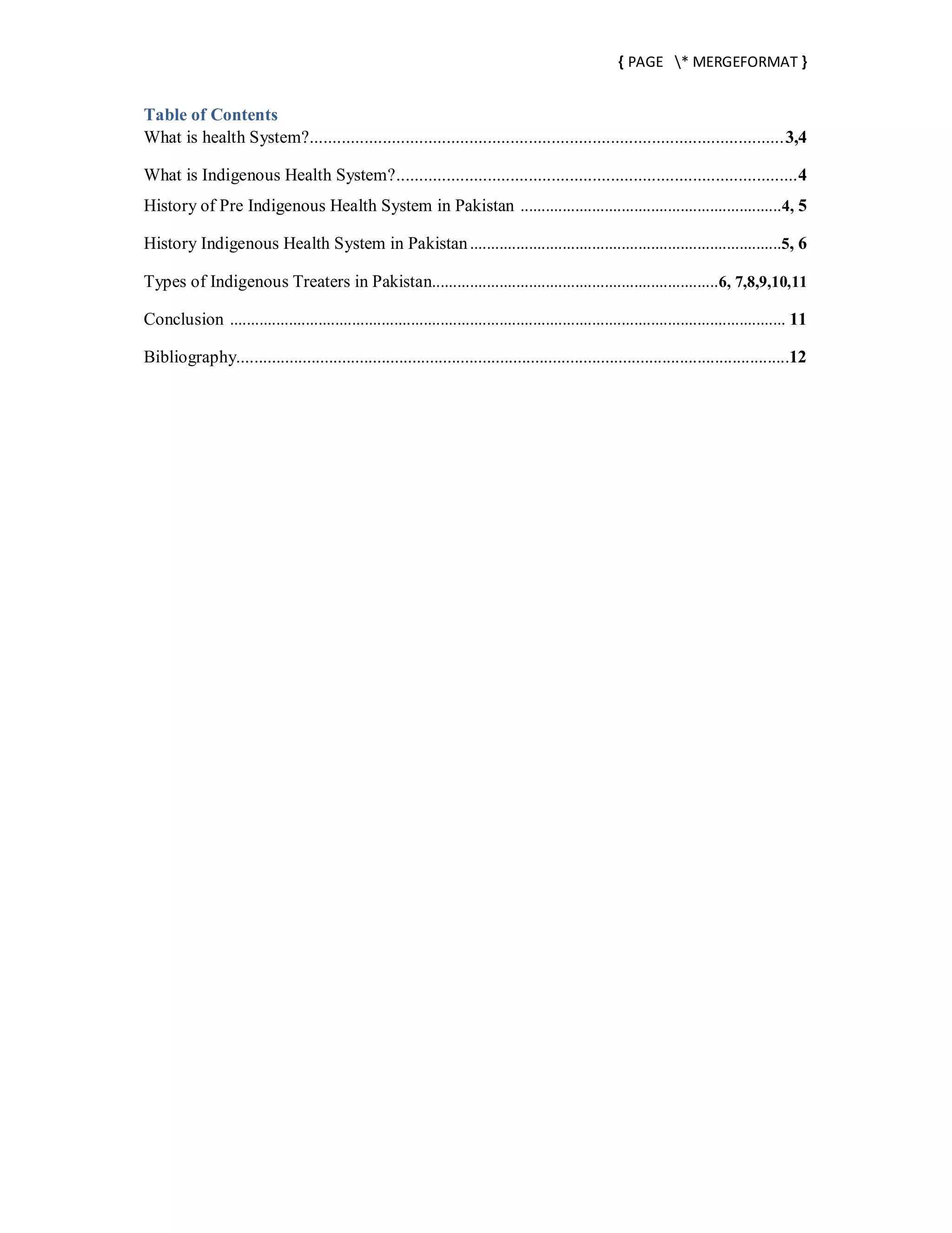 Indigenous health system in pakistan | PDF