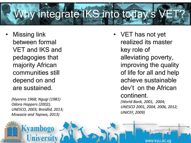 Indigenous Knowledge Systems (IKS) and formal Vocational Education and ...