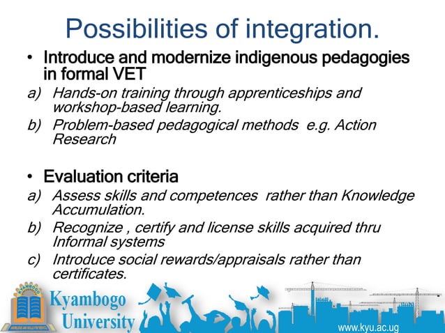 Indigenous Knowledge Systems (IKS) and formal Vocational Education and ...