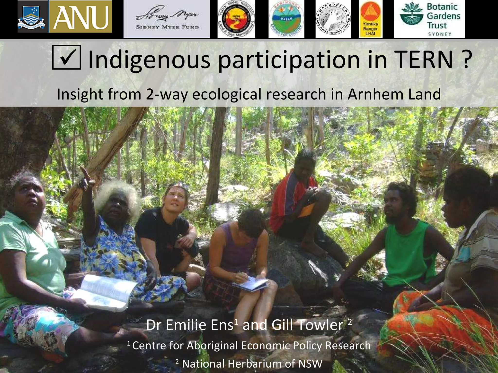 Indigenous Land Management - Emilie-Jane Ens & Gill Towler | PPT