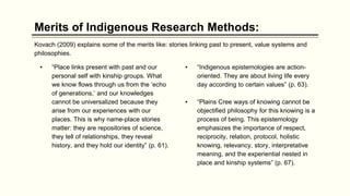 Indigenous methodologies eres 800 week 7 | PPT