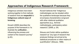 Indigenous methodologies eres 800 week 7 | PPT