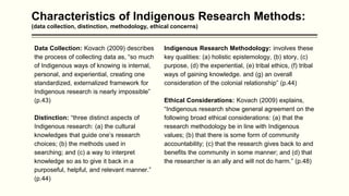 Indigenous methodologies eres 800 week 7 | PPT