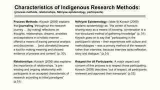 Indigenous methodologies eres 800 week 7 | PPT