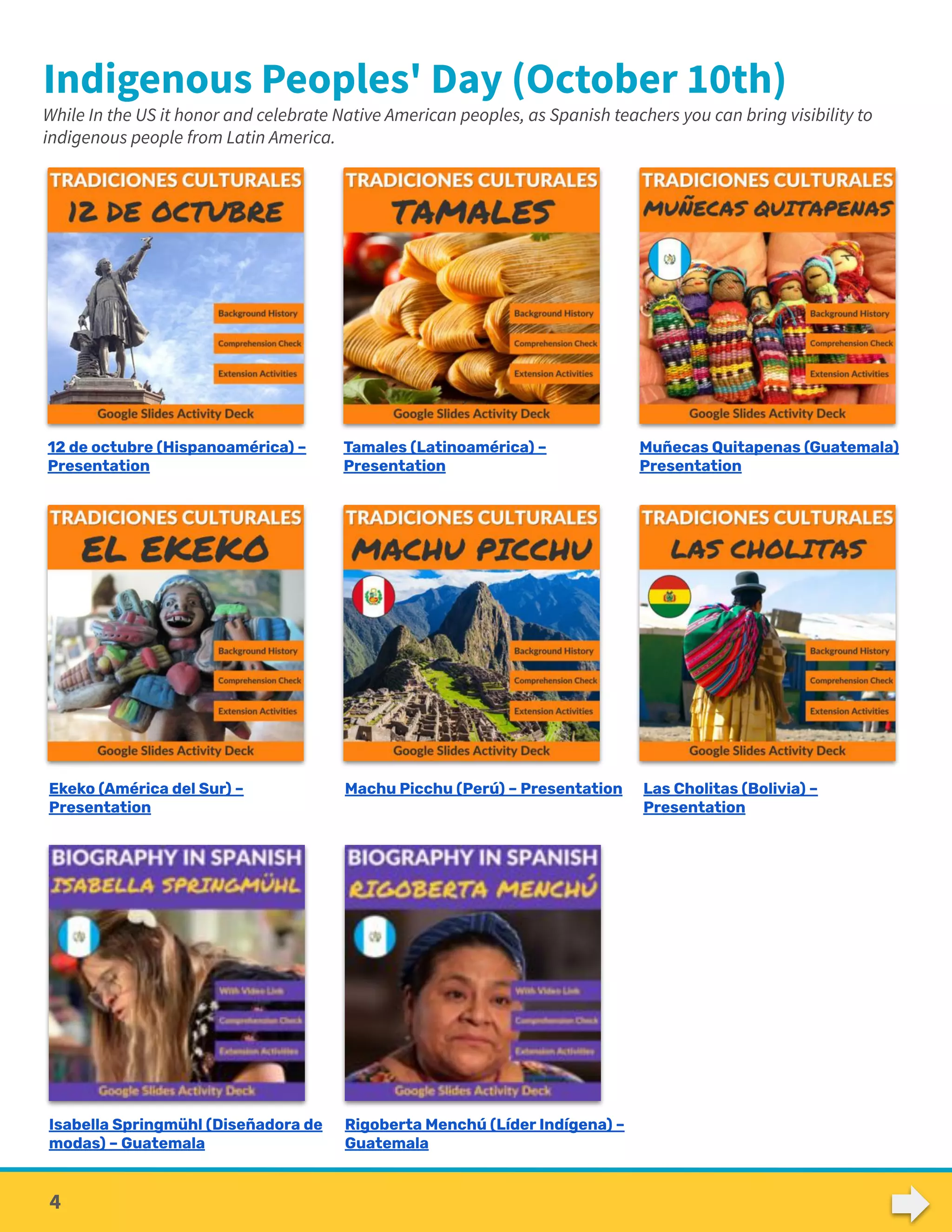 Indigenous People Spanish Class Activities: Class Guide for Spanish ...