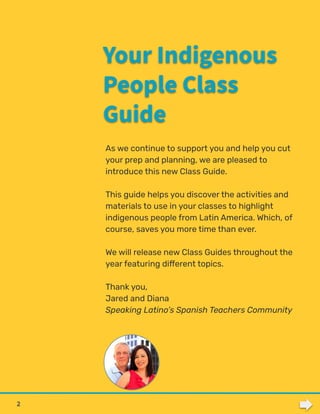 Indigenous People Spanish Class Activities: Class Guide for Spanish ...