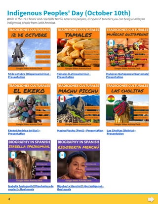 Indigenous People Spanish Class Activities: Class Guide for Spanish ...
