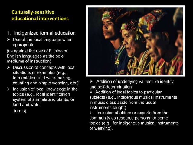 Indigenous people education | PPTX | Professional School | Postgraduate ...