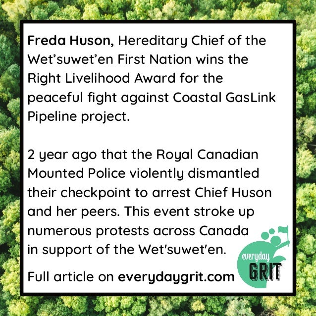 Indigenous leader Freda Huson wins the Right Livelihood Award | PDF