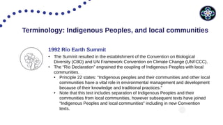 Indigenous Peoples, and local communities: Why the distinction is ...