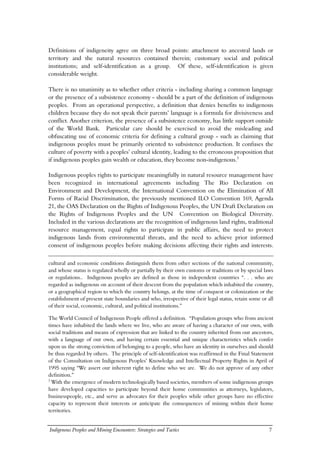 Indigenous peoples and mining encounters strategies and tactics | PDF ...