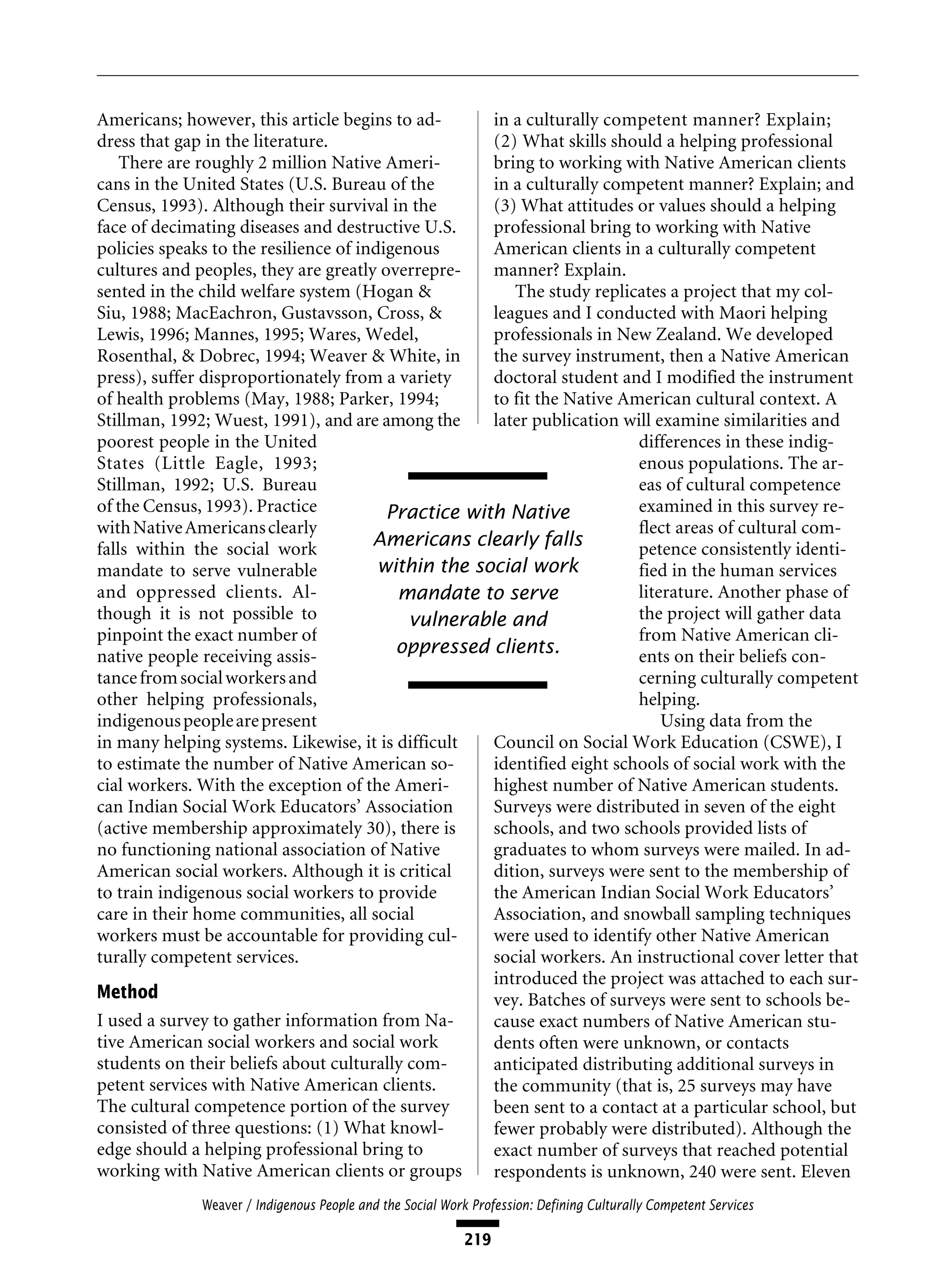 Indigenous peoples and the social work profession defining culturally ...