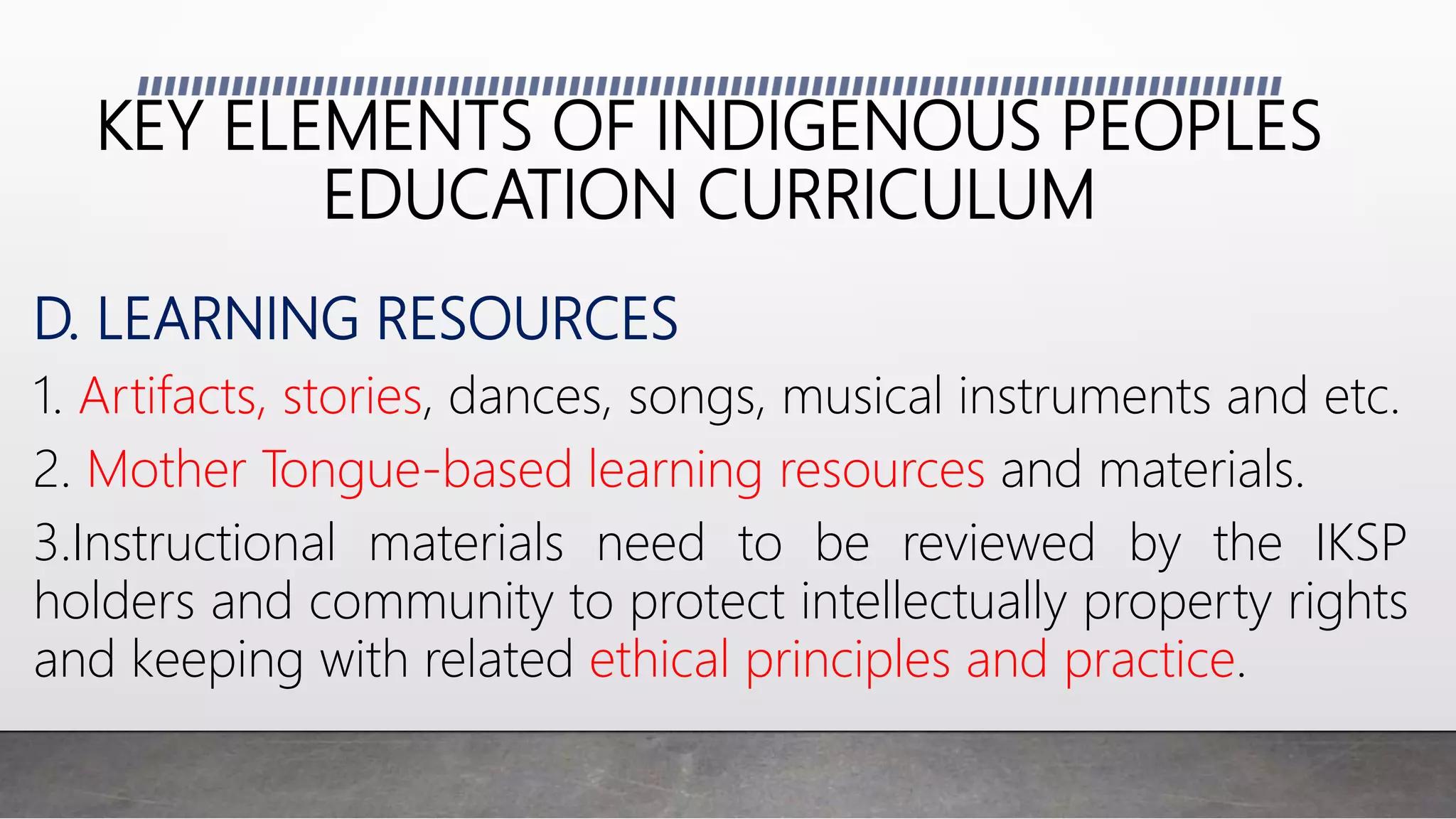 Indigenous Peoples Education Curriculum Framework | PPTX