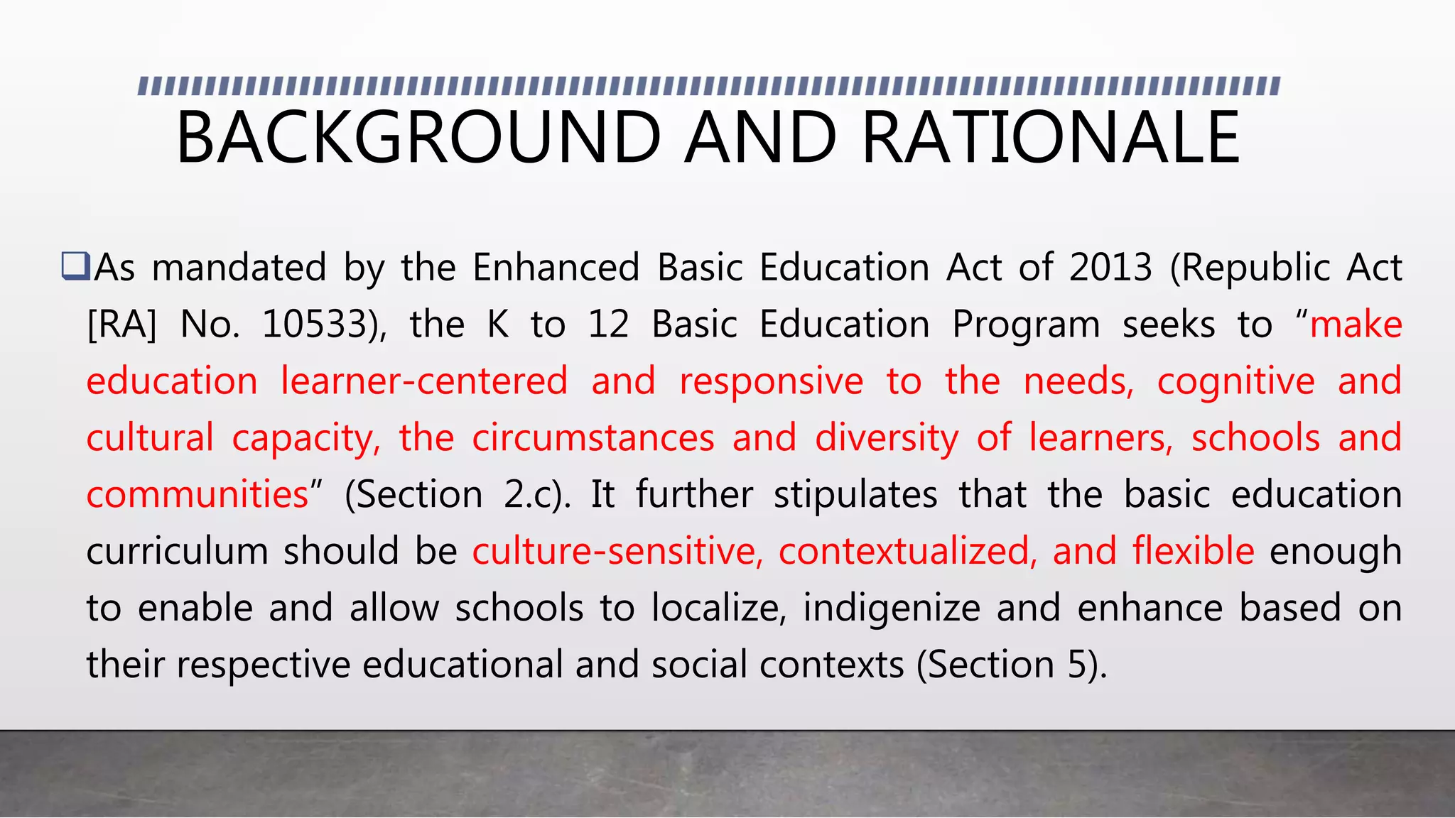 Indigenous Peoples Education Curriculum Framework | PPTX