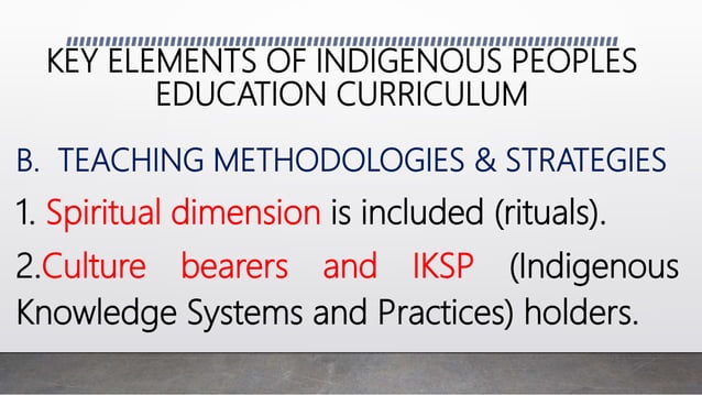 Indigenous Peoples Education Curriculum Framework | PPTX