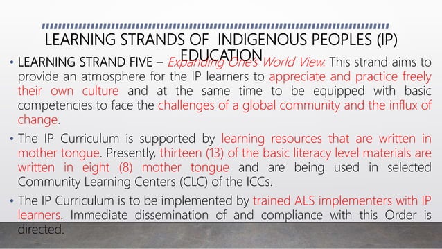 Indigenous Peoples Education Curriculum Framework | PPTX