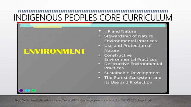 Indigenous Peoples Education Curriculum Framework